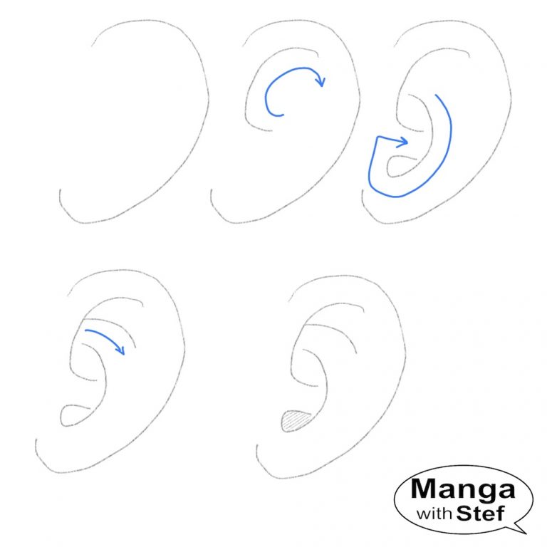 How to Draw Ears for Your Manga Characters - Manga with Stef