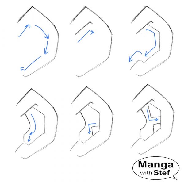How to Draw Ears for Your Manga Characters - Manga with Stef