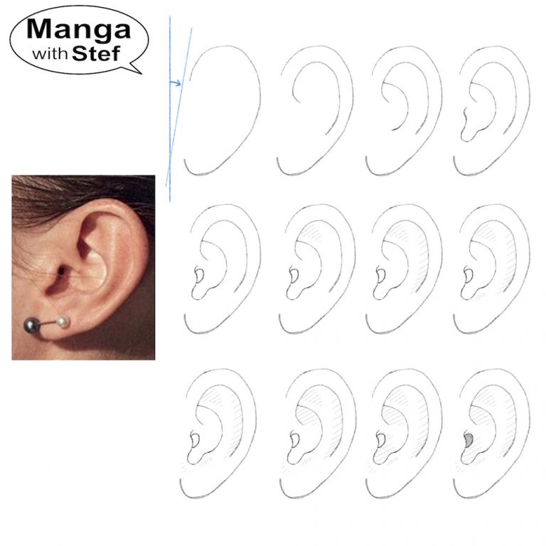 How to Draw Ears for Your Manga Characters - Manga with Stef