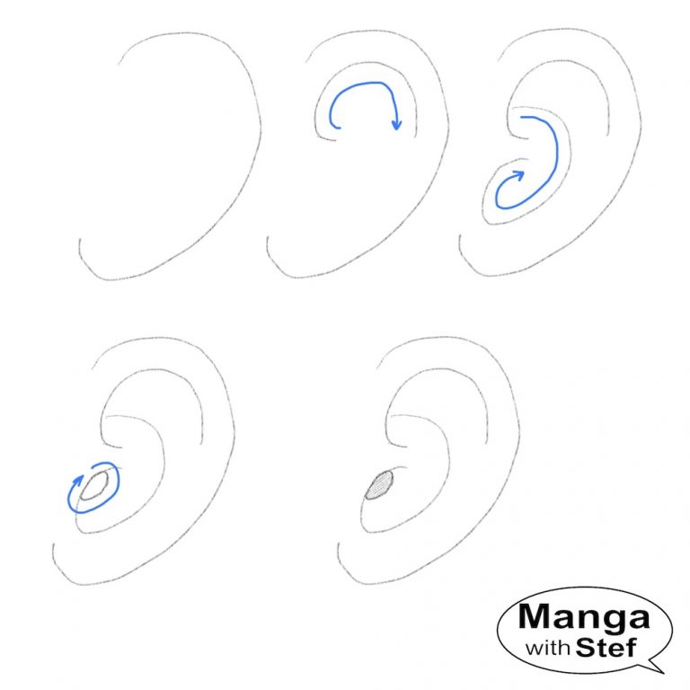 How to Draw Ears for Your Manga Characters - Manga with Stef